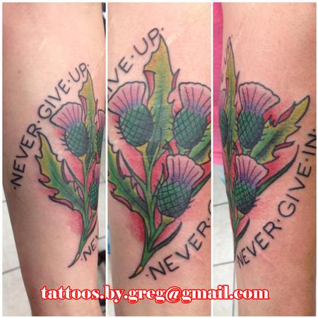 Traditional Thistle Tattoos Mark Storey