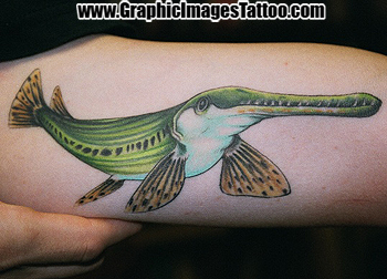 Alligator Gar by Kris Thomas aka Shylock Von Tooth: TattooNOW