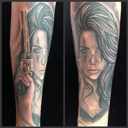 Gun Girl Tattoo